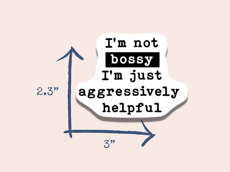 Bossy Sticker Waterproof Vinyl Sticker Gift for Boss Funny - Etsy