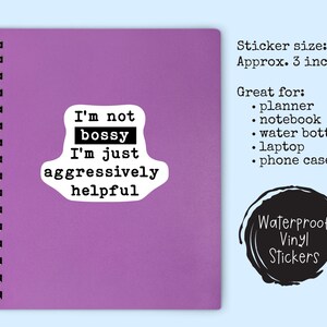 Bossy Sticker Waterproof Vinyl Sticker Gift for Boss Funny - Etsy