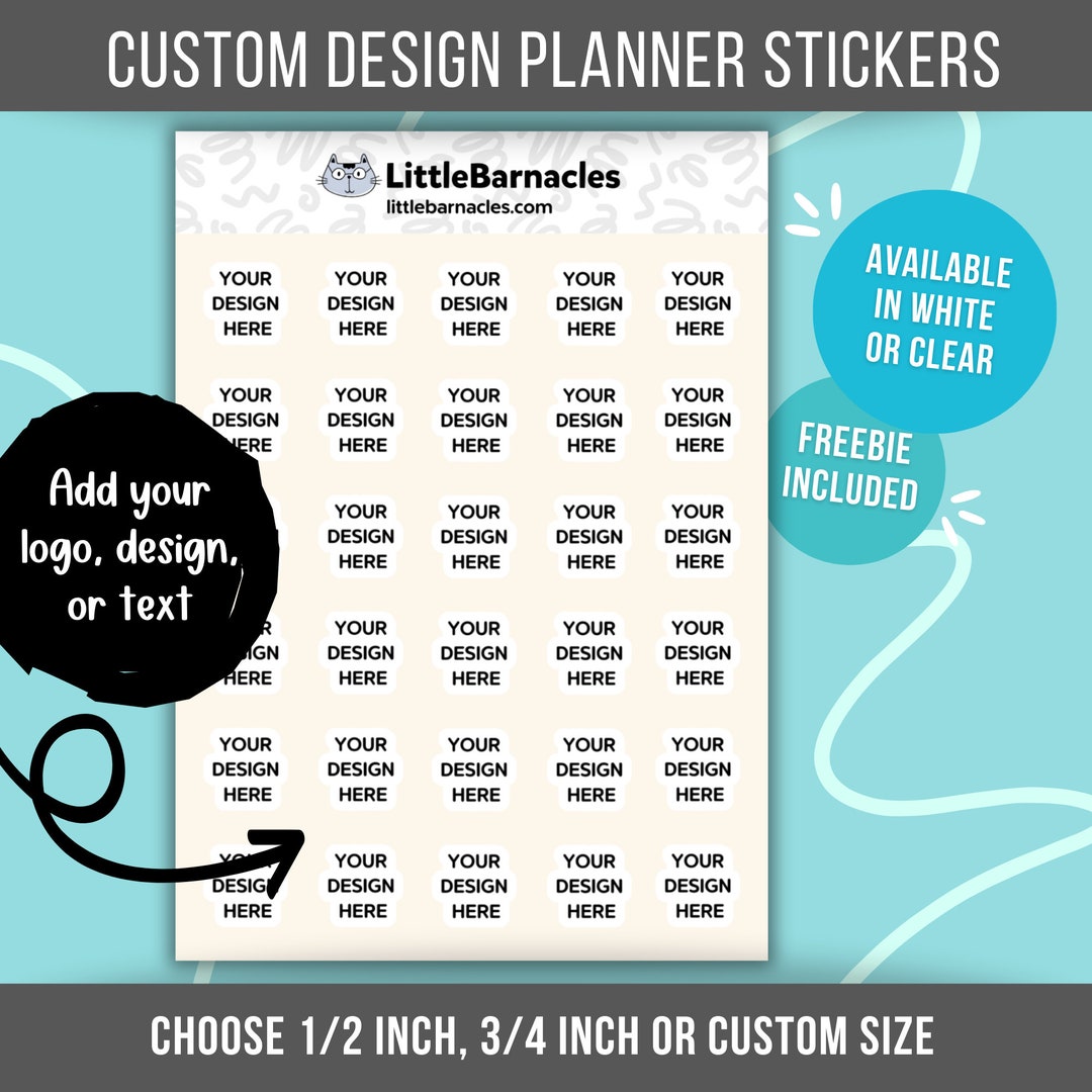 Custom Planner Sticker Custom Logo Custom Text Personalized Word Label ...