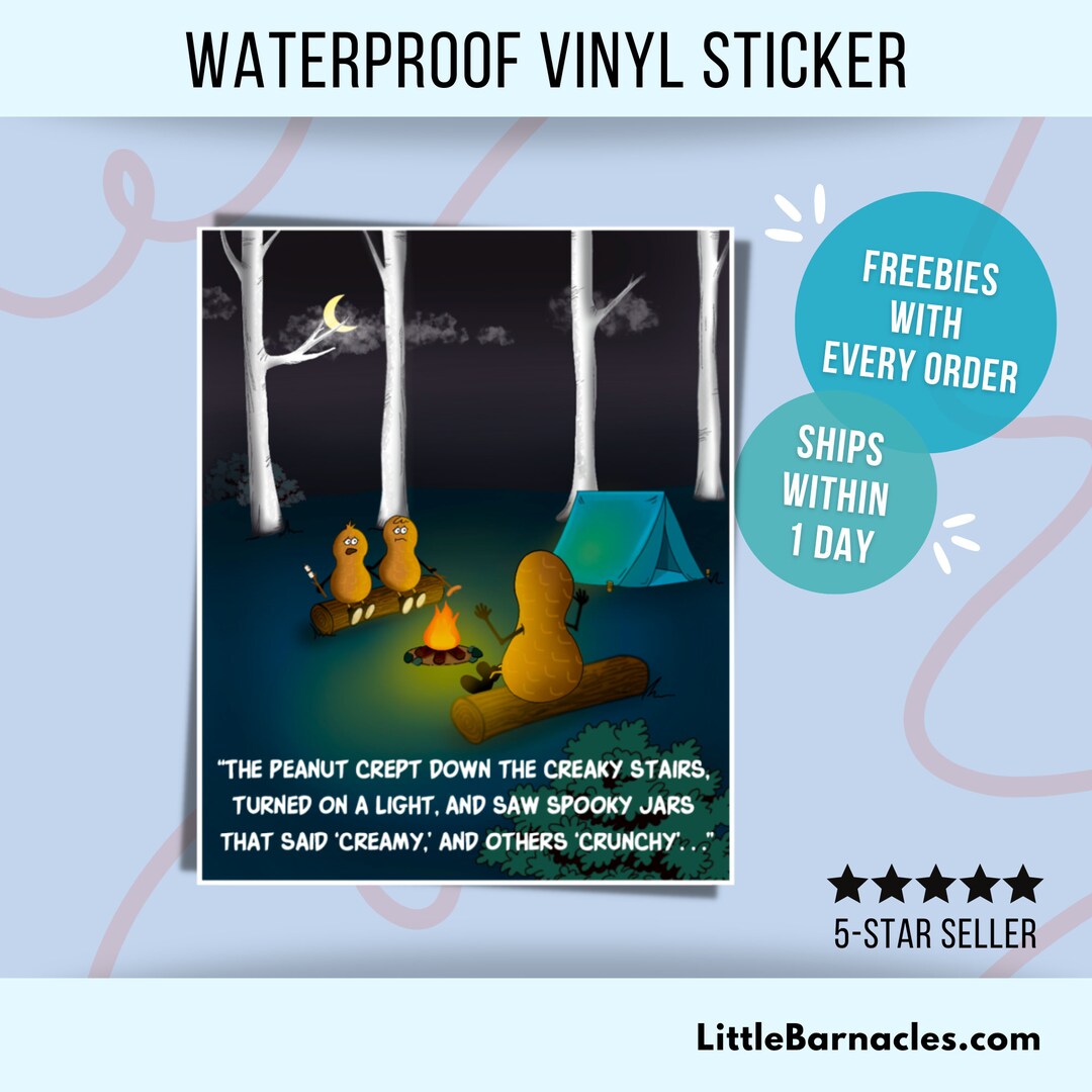 Funny Peanut Sticker Waterproof Vinyl Sticker Gift for Her - Etsy