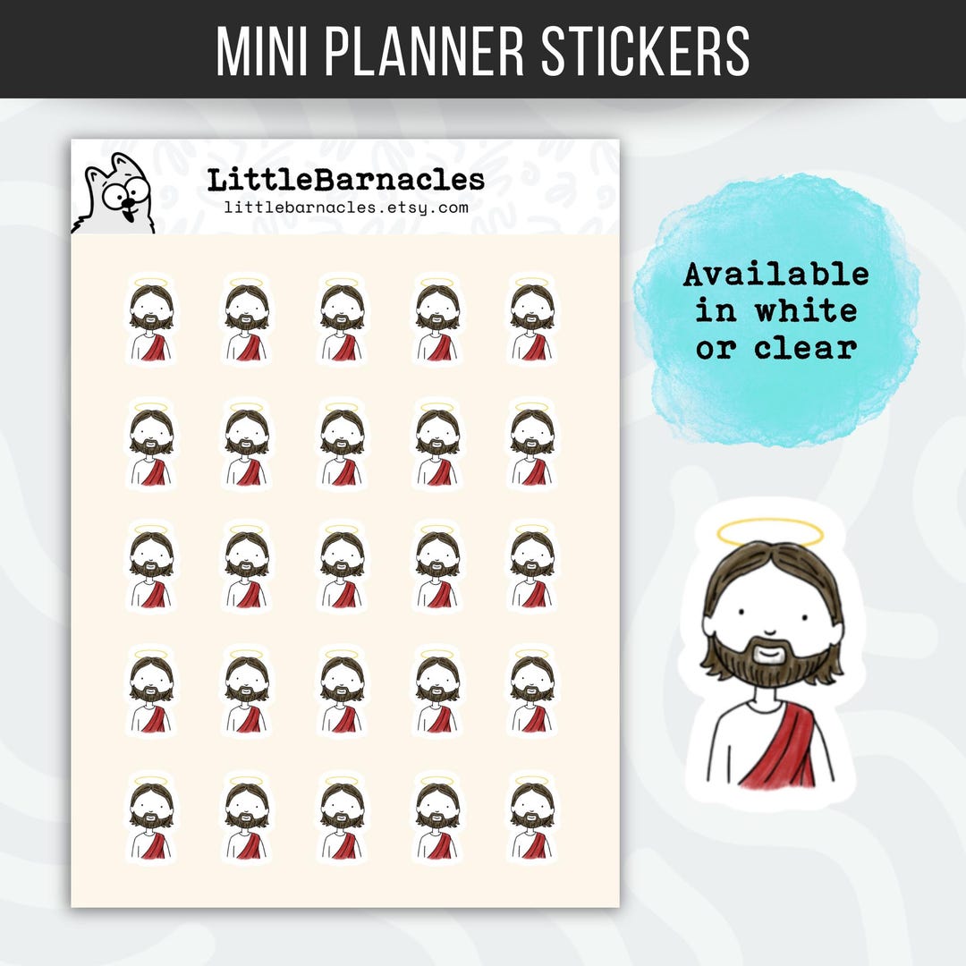 Jesus Planner Sticker • Christian Jesus Christ Sticker • Bible Study ...