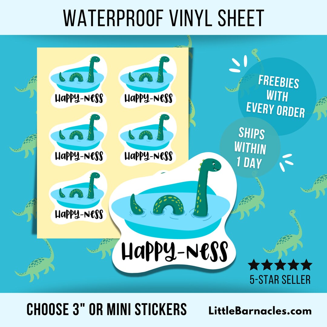 Mini Loch Ness Monster Sticker Sheet for Nessie Lover Loch Ness ...