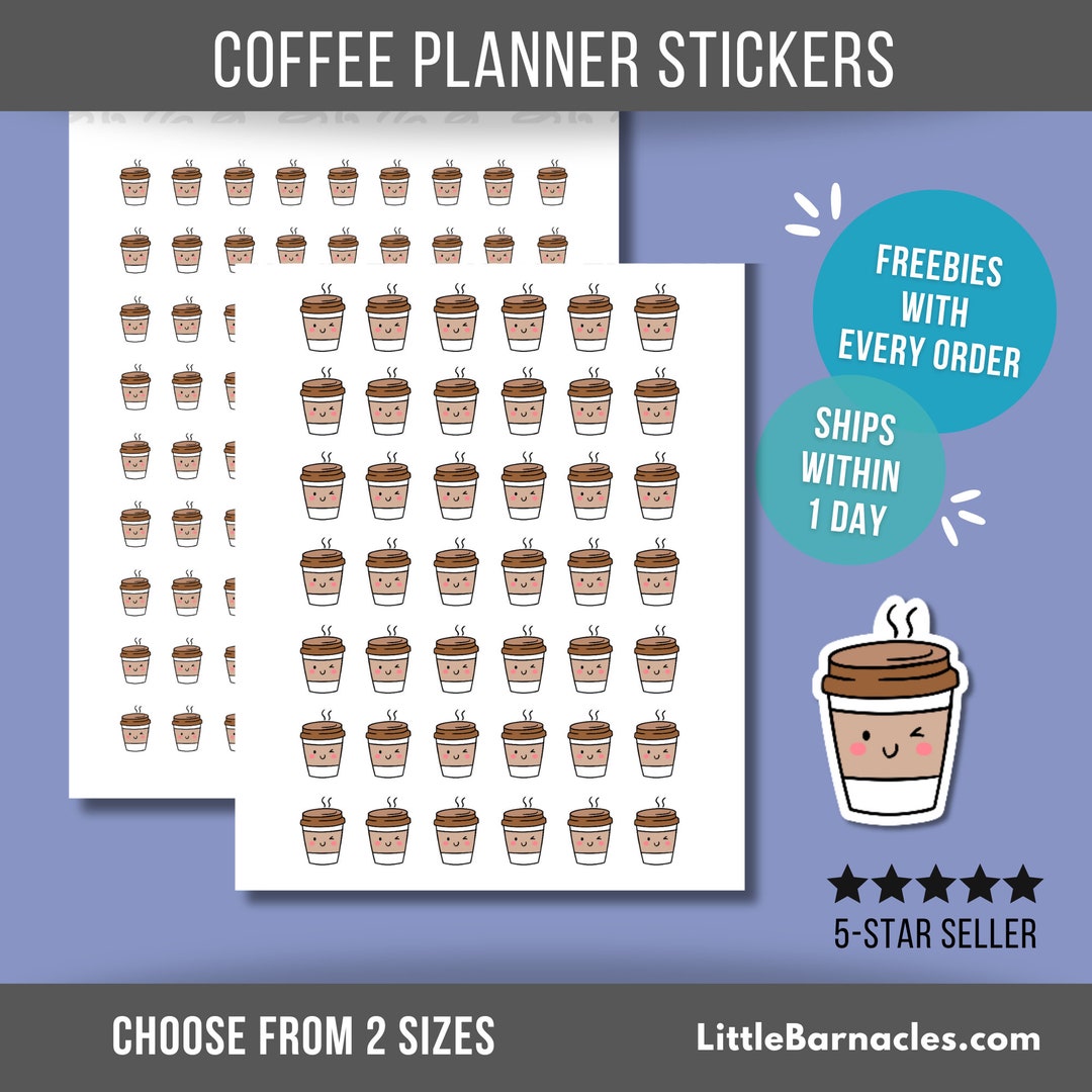 Mini Coffee Planner Stickers for Coffee Lover Funny Coffee Addict ...