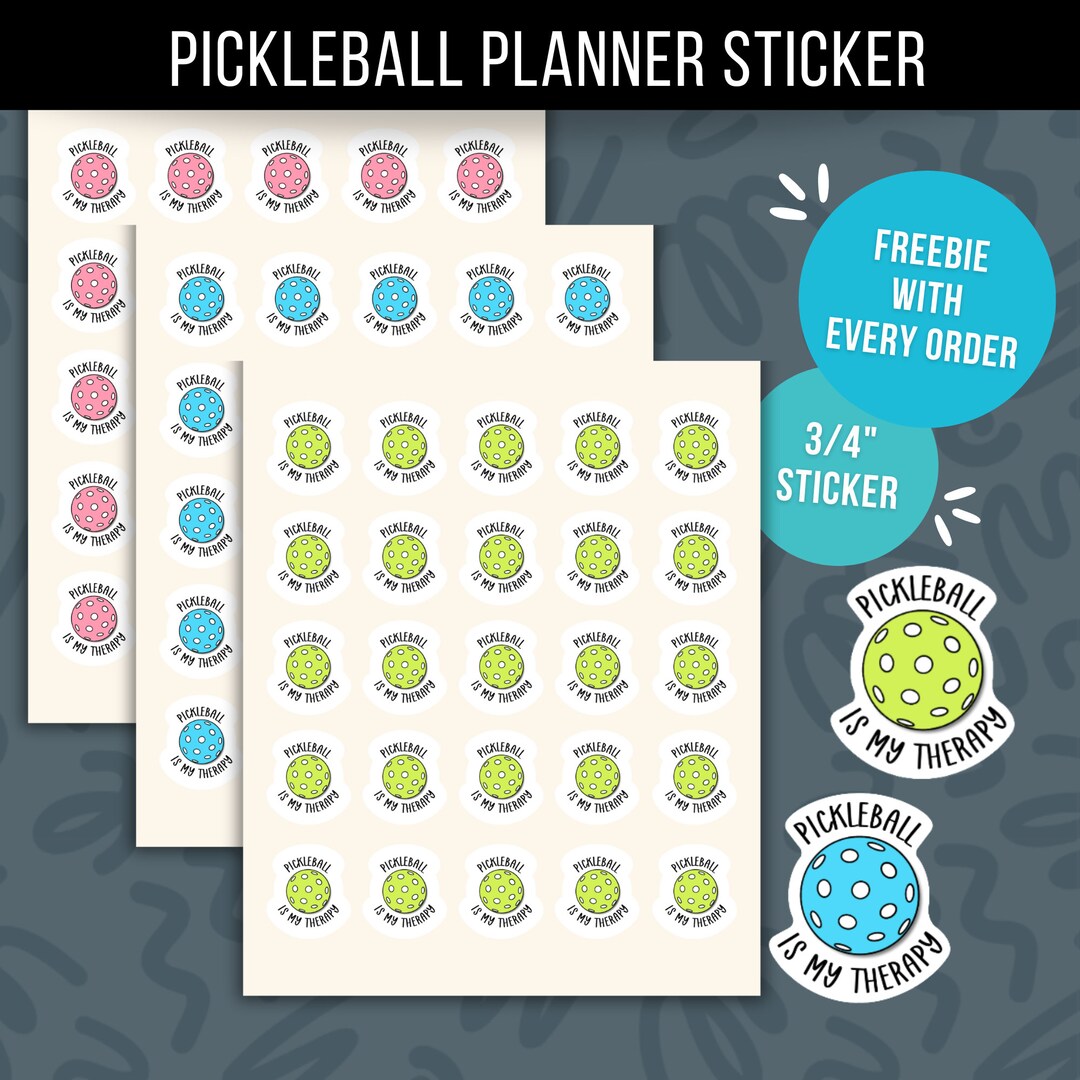 Mini Pickleball Planner Sticker for Pickleball Lover Cute Pickleball ...