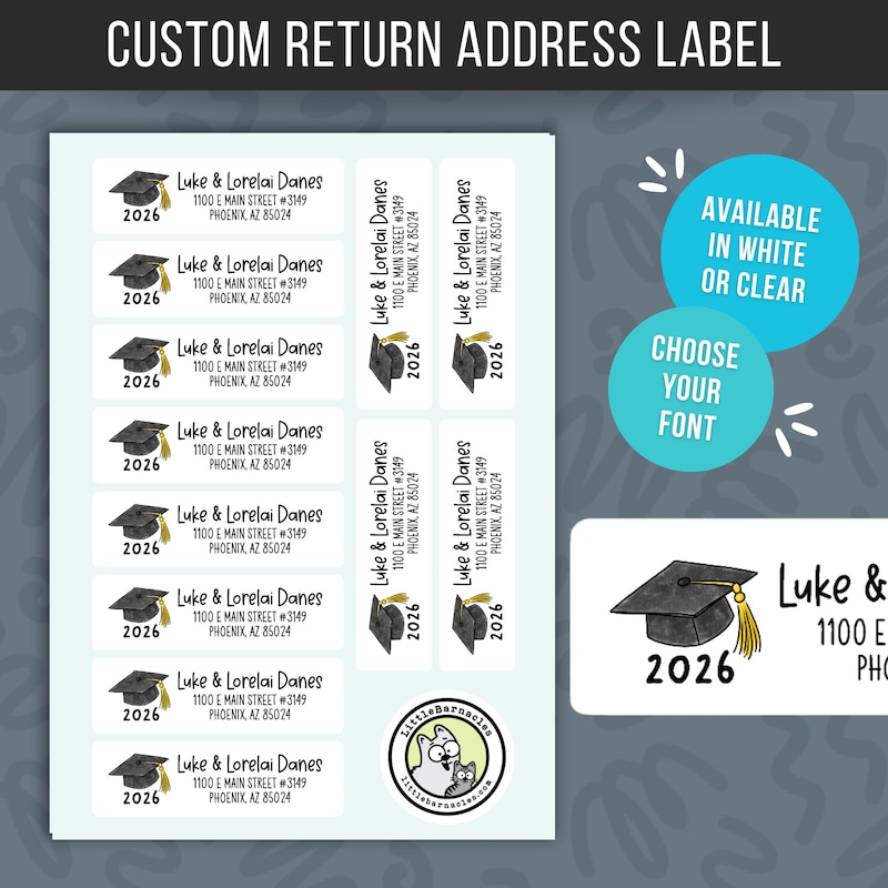 Graduation Return Address Labels - Etsy