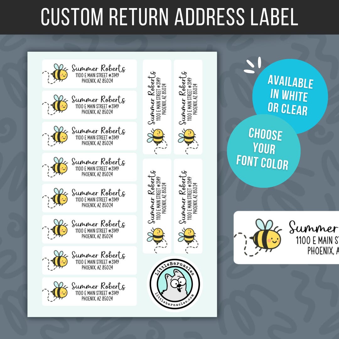 Custom Address Labels, Return Address Labels, Personalized Mailing ...