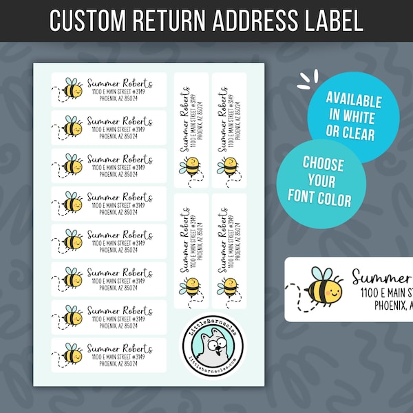Bee Address Stamp - Etsy