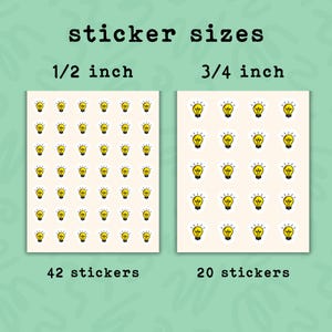 Light Bulb Planner Sticker Meeting Reminder Brainstorming Sticker Work ...