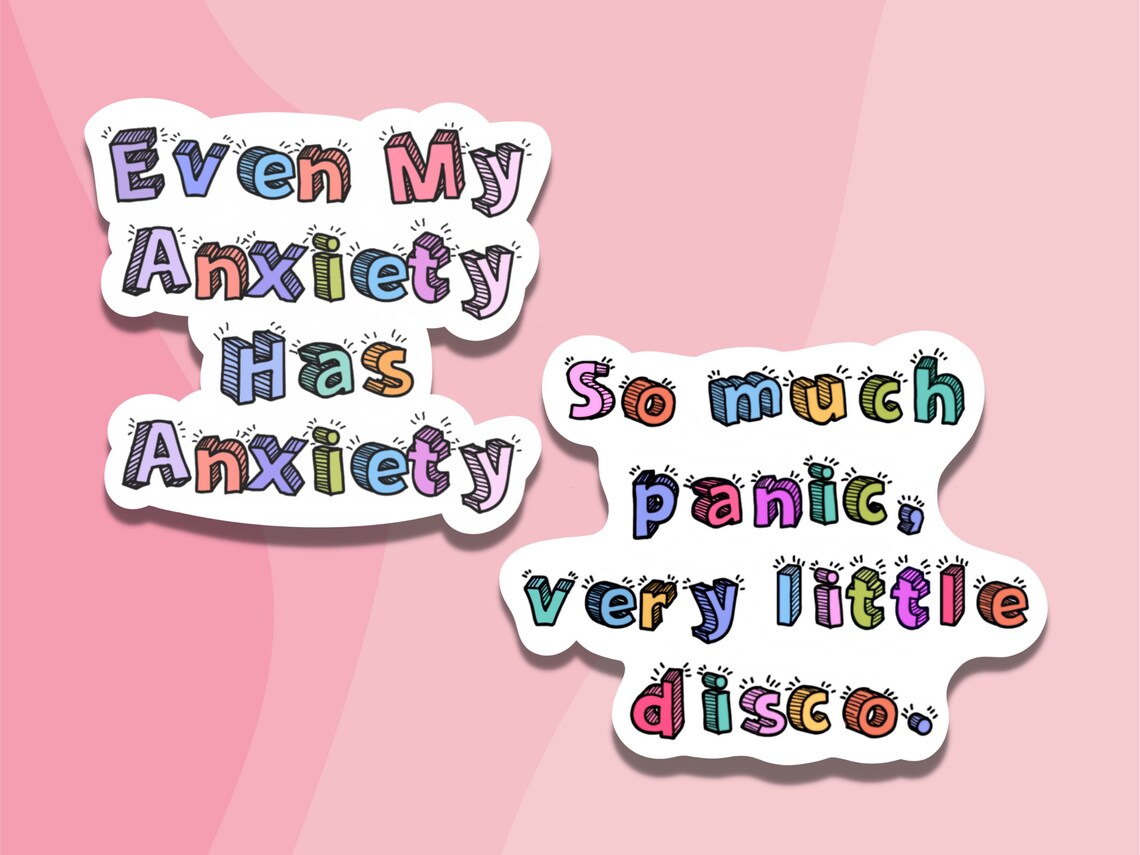 Funny Anxiety Sticker Waterproof Vinyl Sticker Gift for Her - Etsy