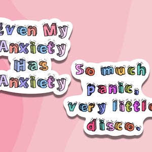 Funny Anxiety Sticker Waterproof Vinyl Sticker Gift for Her - Etsy