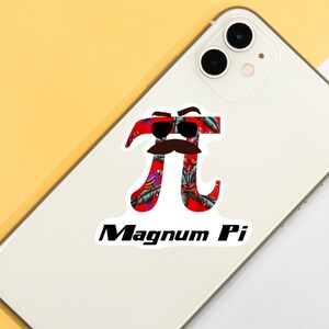 Magnum P.I. Sticker Waterproof Vinyl Sticker Gift for Pi Day - Etsy
