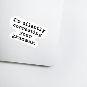 Grammar Sticker Waterproof Vinyl Sticker Coworker Gift Teacher - Etsy