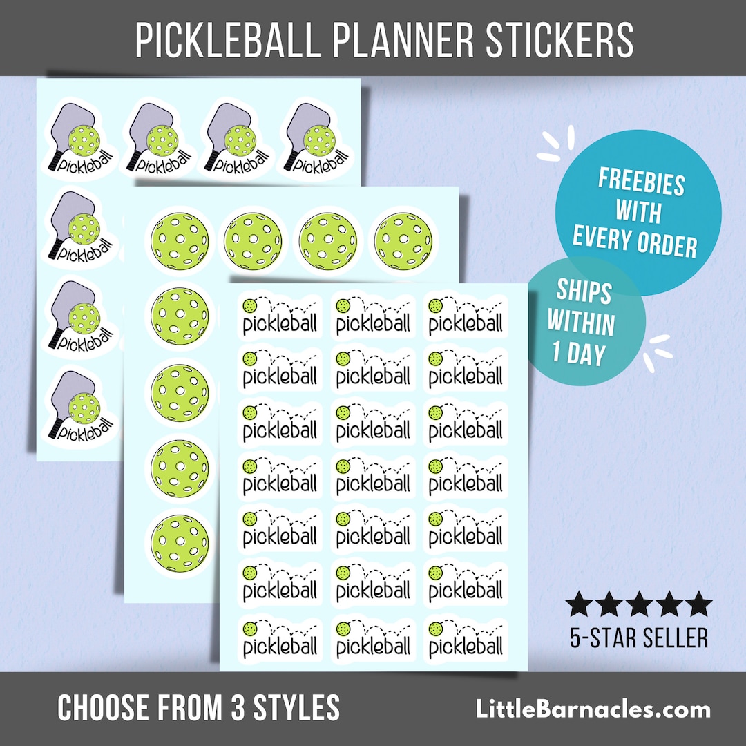 Mini Pickleball Planner Sticker for Pickleball Lover Cute Pickleball ...