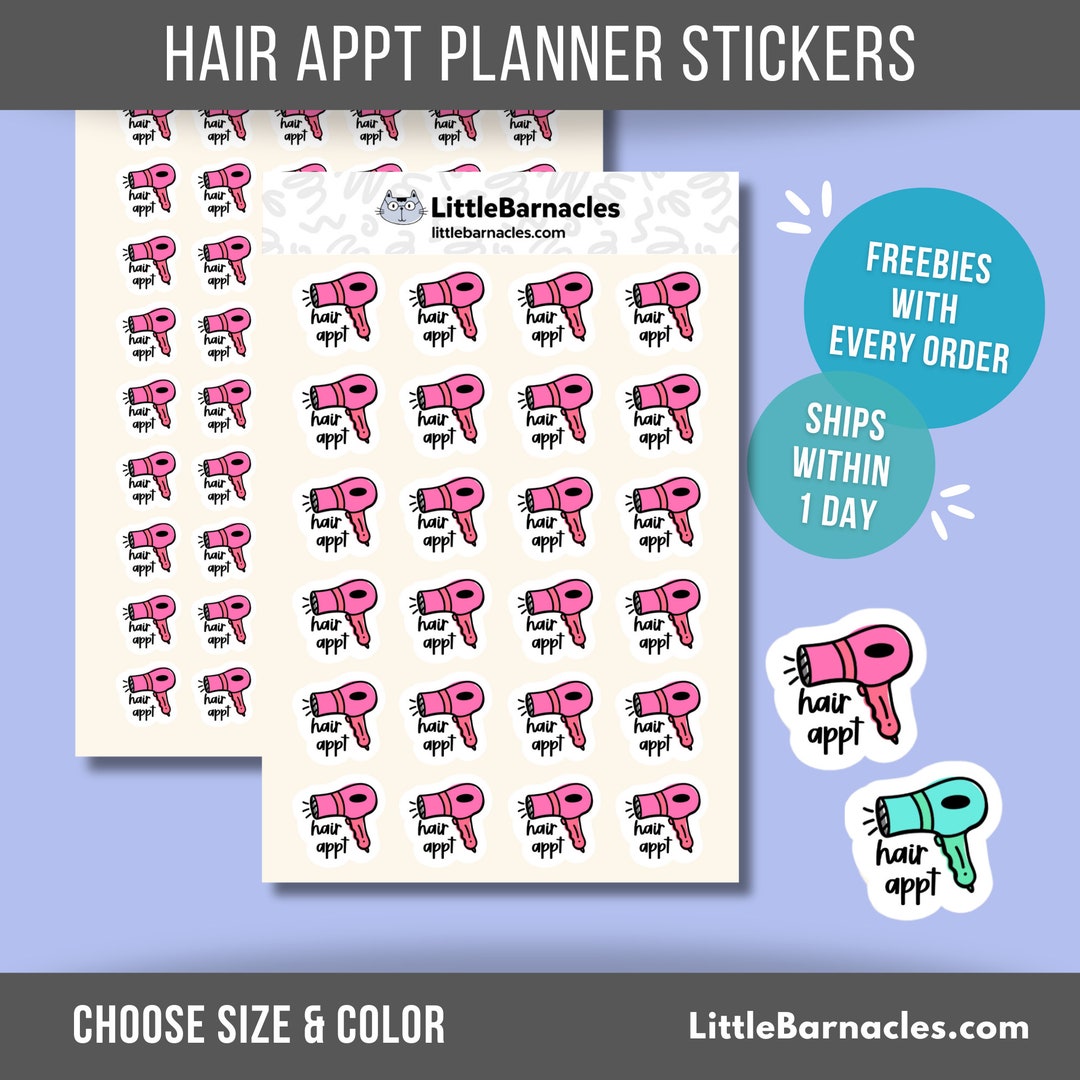 Hair Appt Planner Sticker Hair Appointment Reminder Sticker Mini ...