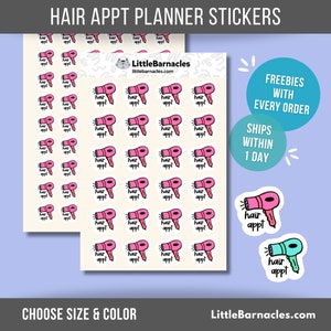 Hair Appt Planner Sticker Hair Appointment Reminder Sticker Mini ...