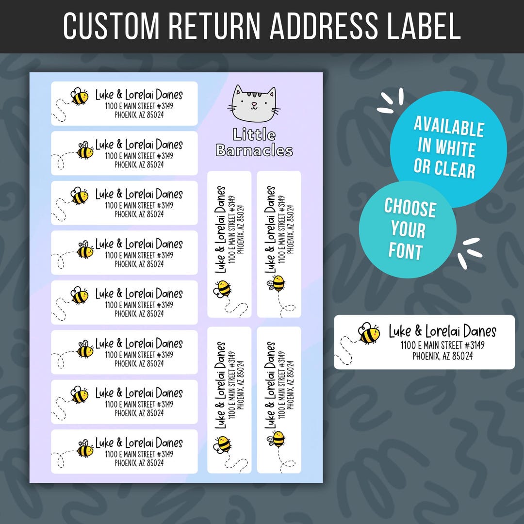 Custom Address Labels, Return Address Labels, Personalized Mailing ...