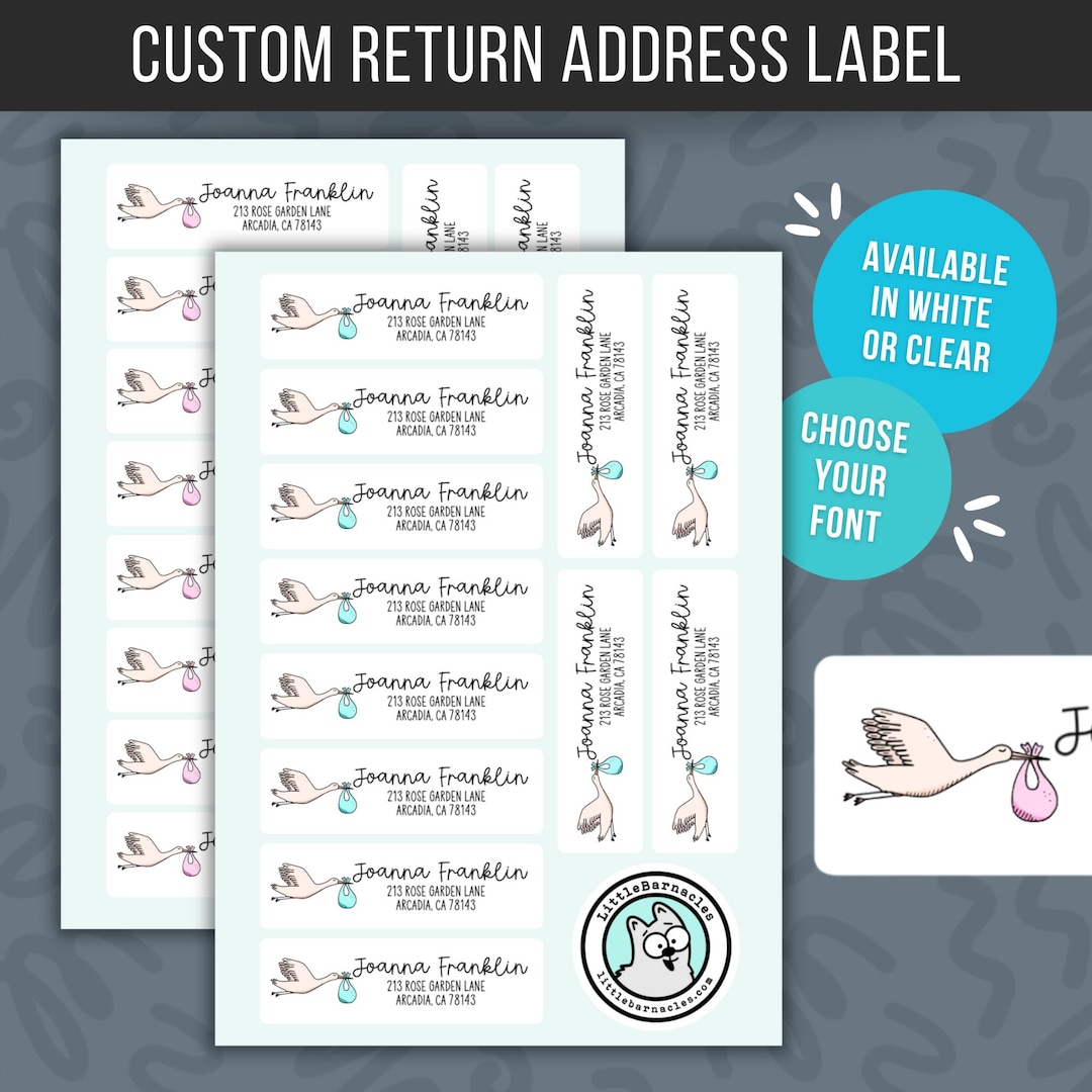 Custom Address Label Return Address Label Personalized Mailing Label ...