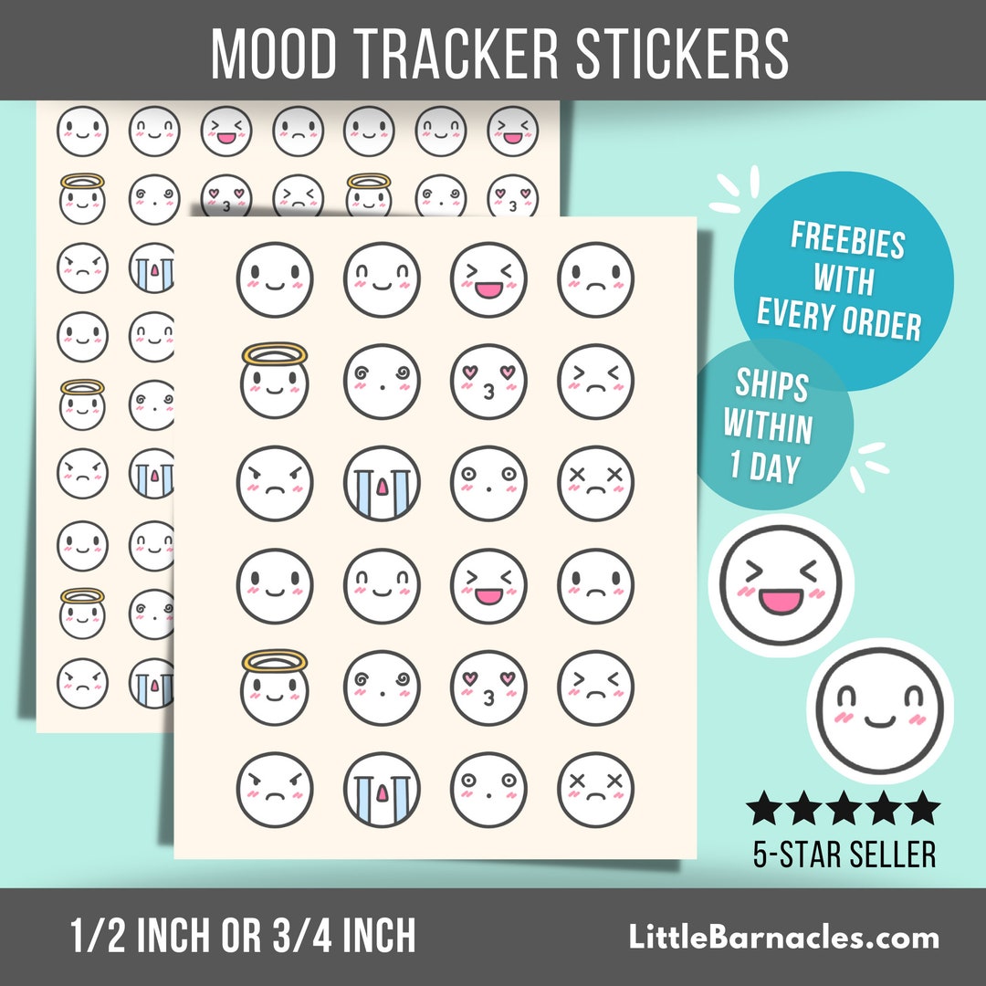 Mood Tracker Planner Sticker Mood Journal Sticker Label Mental Health ...