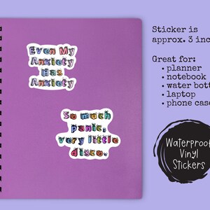 Funny Anxiety Sticker Waterproof Vinyl Sticker Gift for Her - Etsy