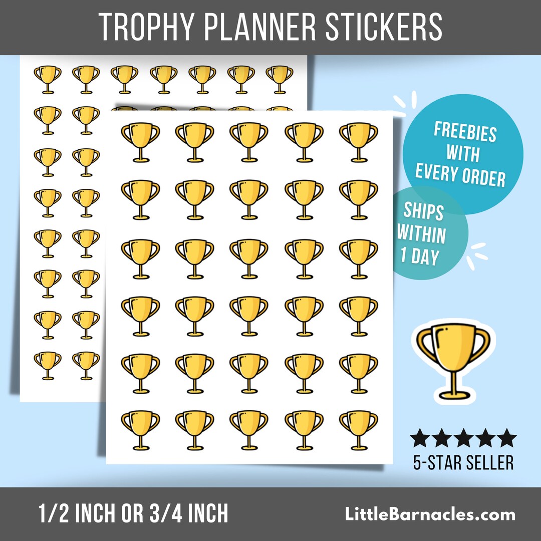 Trophy Sticker Sport Sticker Award Sticker Competition Reminder Sporing ...