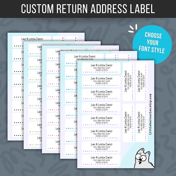 Polka Dot Labels - Etsy