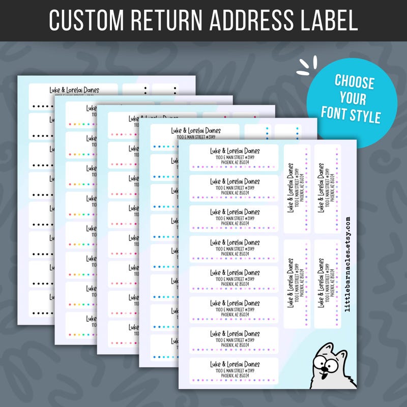 Polka Dot Labels - Etsy