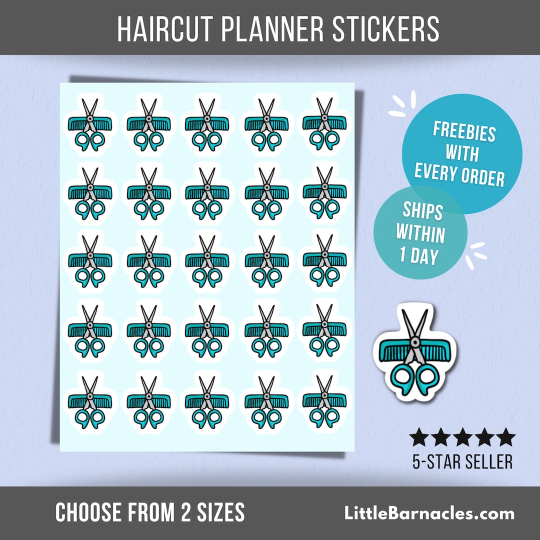 Mini Haircut Planner Sticker Cute Hair Appointment Reminder Sticker ...