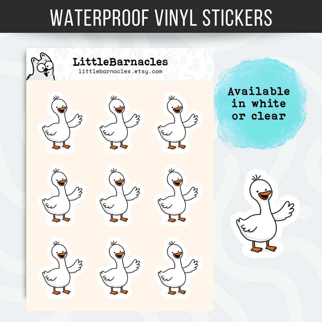 Mini Silly Goose Sticker Sheet • Funny Silly Goose Vinyl Stickers ...
