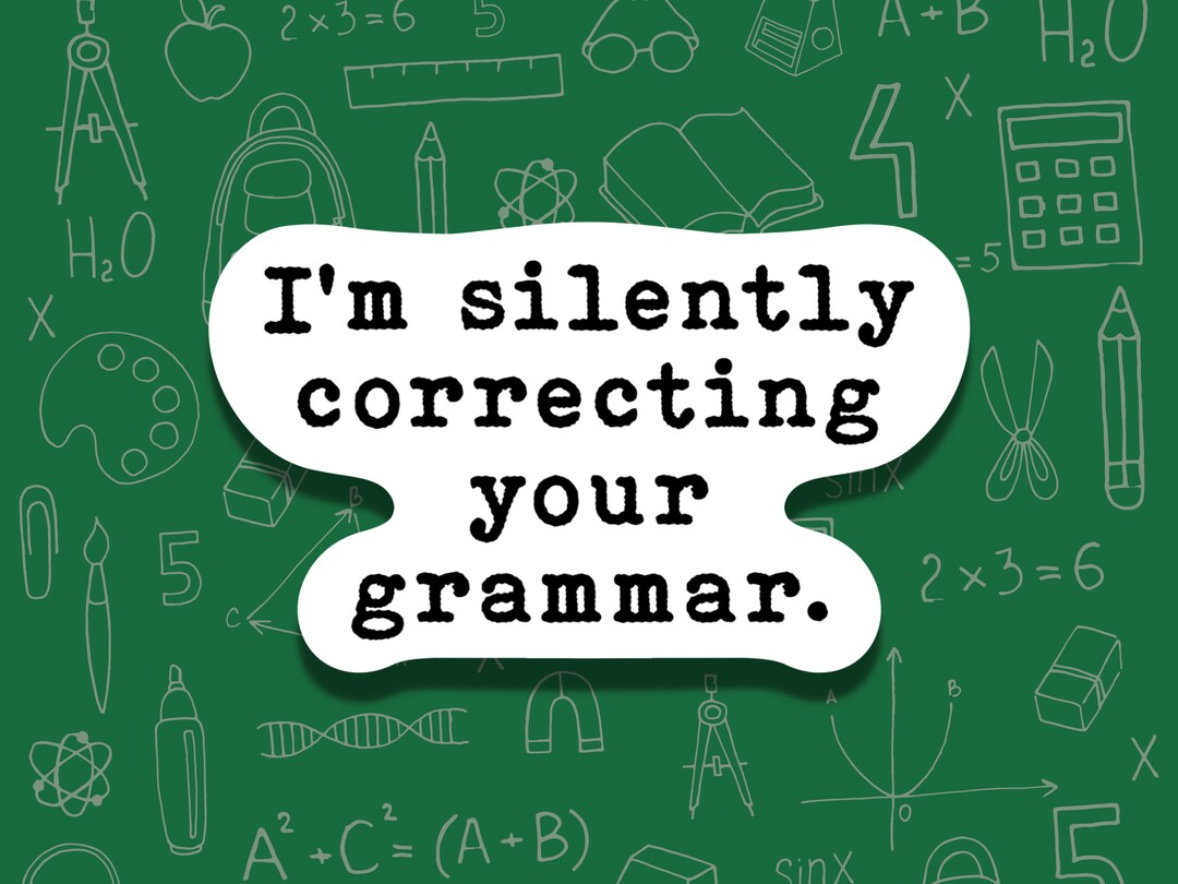 Grammar Sticker Waterproof Vinyl Sticker Coworker Gift Teacher - Etsy