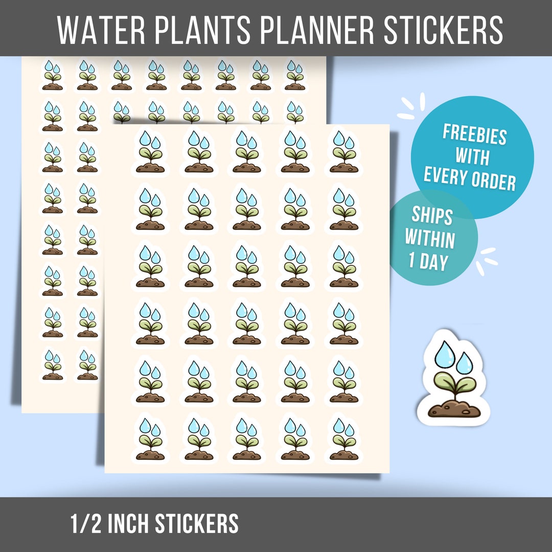 Water Plants Planner Sticker Gardening Sticker Gardener Planting ...