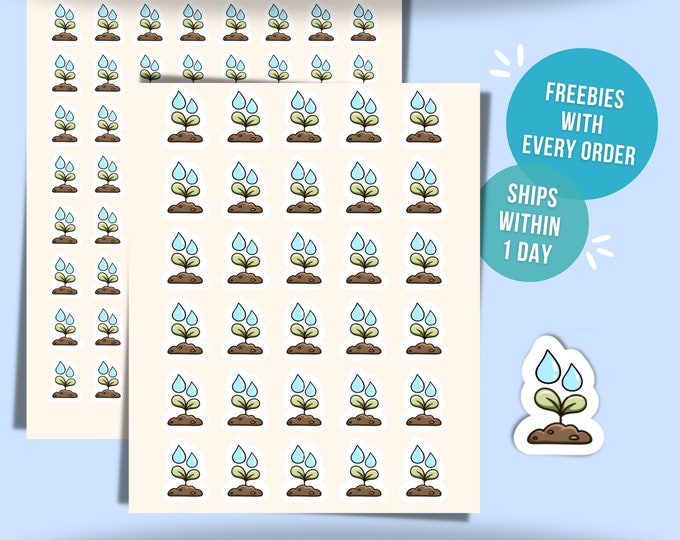 Water Plants Planner Sticker Gardening Sticker Gardener Planting ...