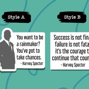 Harvey Specter Quote Sticker Suits TV Show Waterproof Vinyl Suits Fan ...
