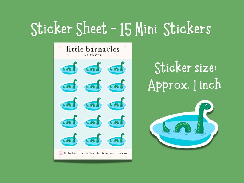 Loch Ness Monster Sticker Bundle for Nessie Lover Loch Ness - Etsy