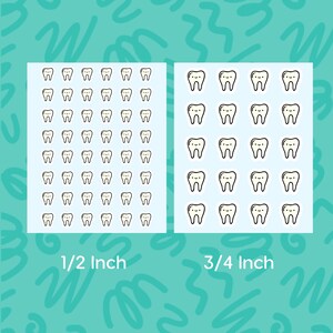 Tooth Planner Sticker Dental Health Dentist Appointment Reminder Label ...