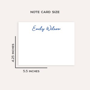 Personalized Name Stationery Custom Notecard Flat Note Card Monogram ...