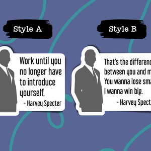 Harvey Specter Quote Sticker Suits TV Show Waterproof Vinyl Sticker ...