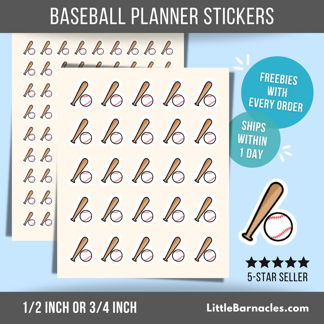 Baseball Planner Stickers Sport Sticker Baseball Sticker Spring ...