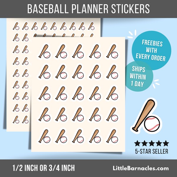 Baseball Stickers - Etsy
