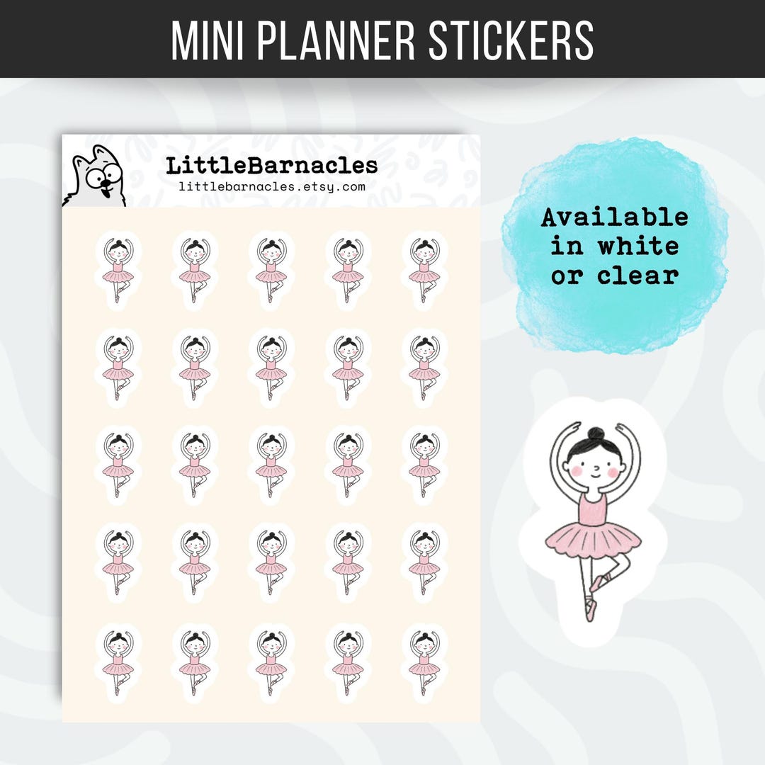 Ballet Dancer Planner Stickers, Dance Class Reminder - Etsy