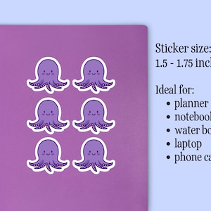 Mini Octopus Waterproof Vinyl Sticker Sheet - Etsy