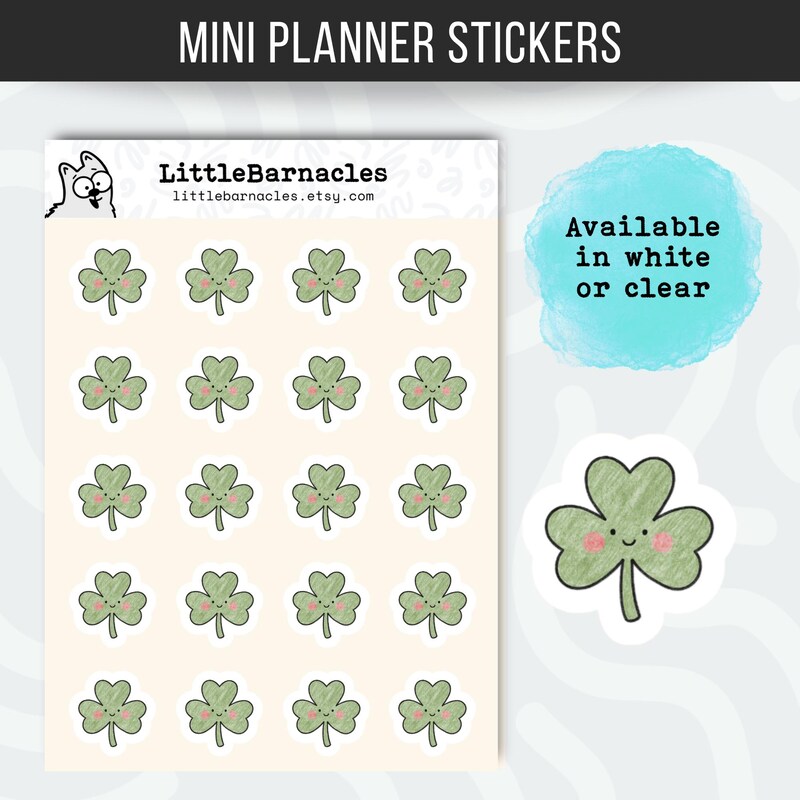 Shamrock Stickers - Etsy