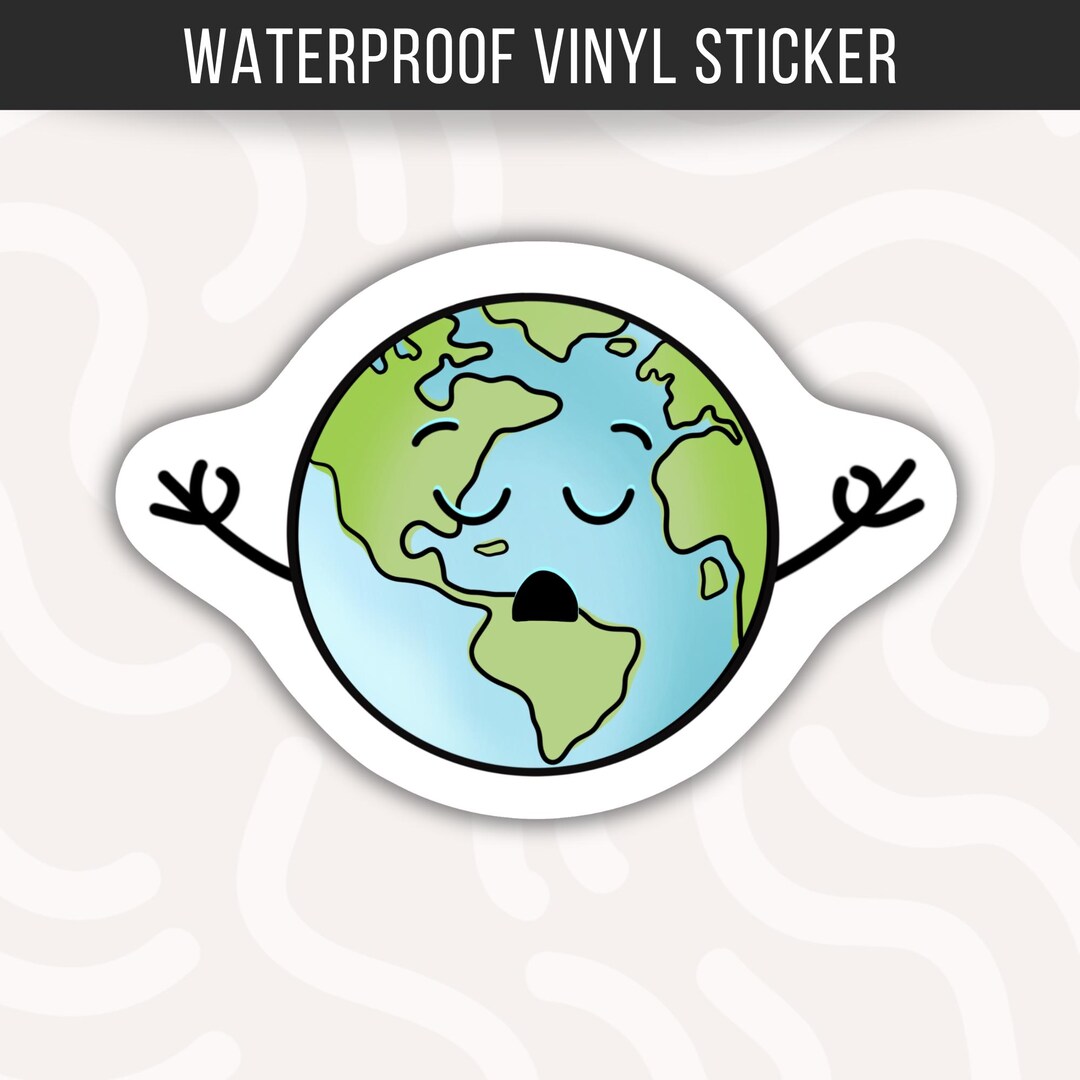World Peace Sticker Waterproof Vinyl Funny Peace Sign Gift Meditation ...