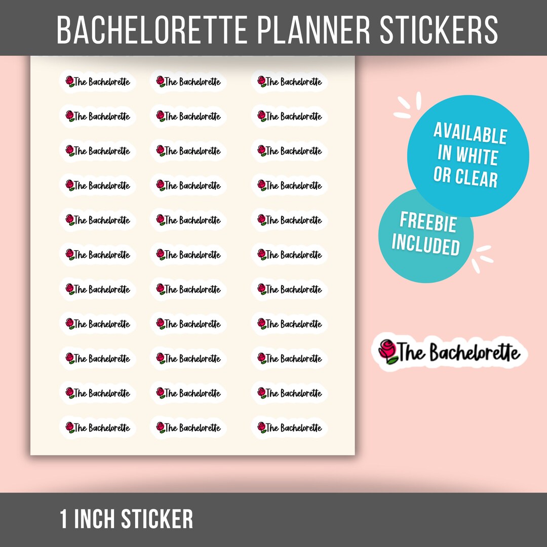 The Bachelorette Planner Sticker the Bachelor TV Show Bachelor in ...