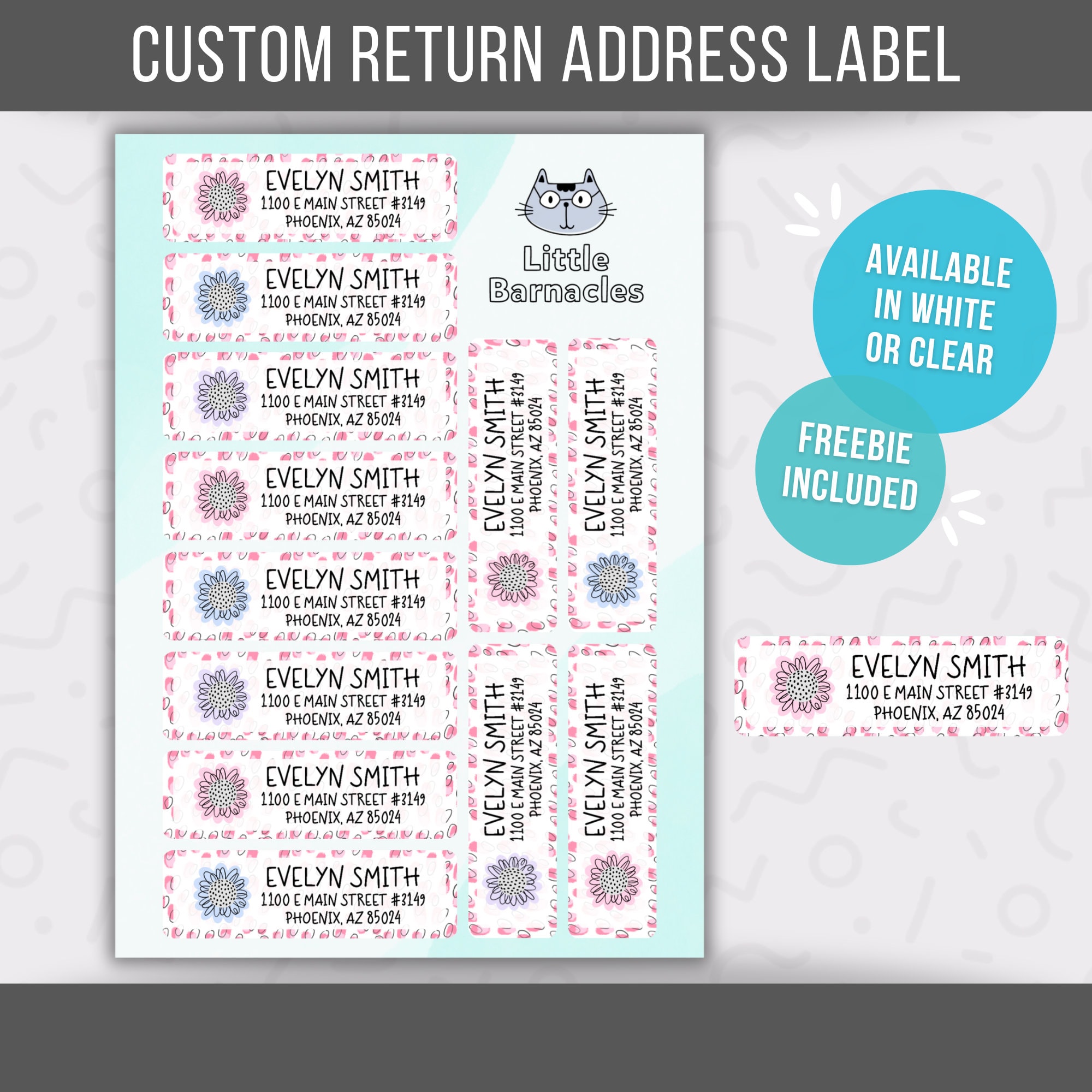 Custom Address Labels, Return Address Labels, Sheet of 12, Personalized ...