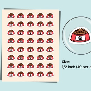 Pet Food Sticker Planner Sticker for Pet Owner Pet Sitter Reminder Pet ...