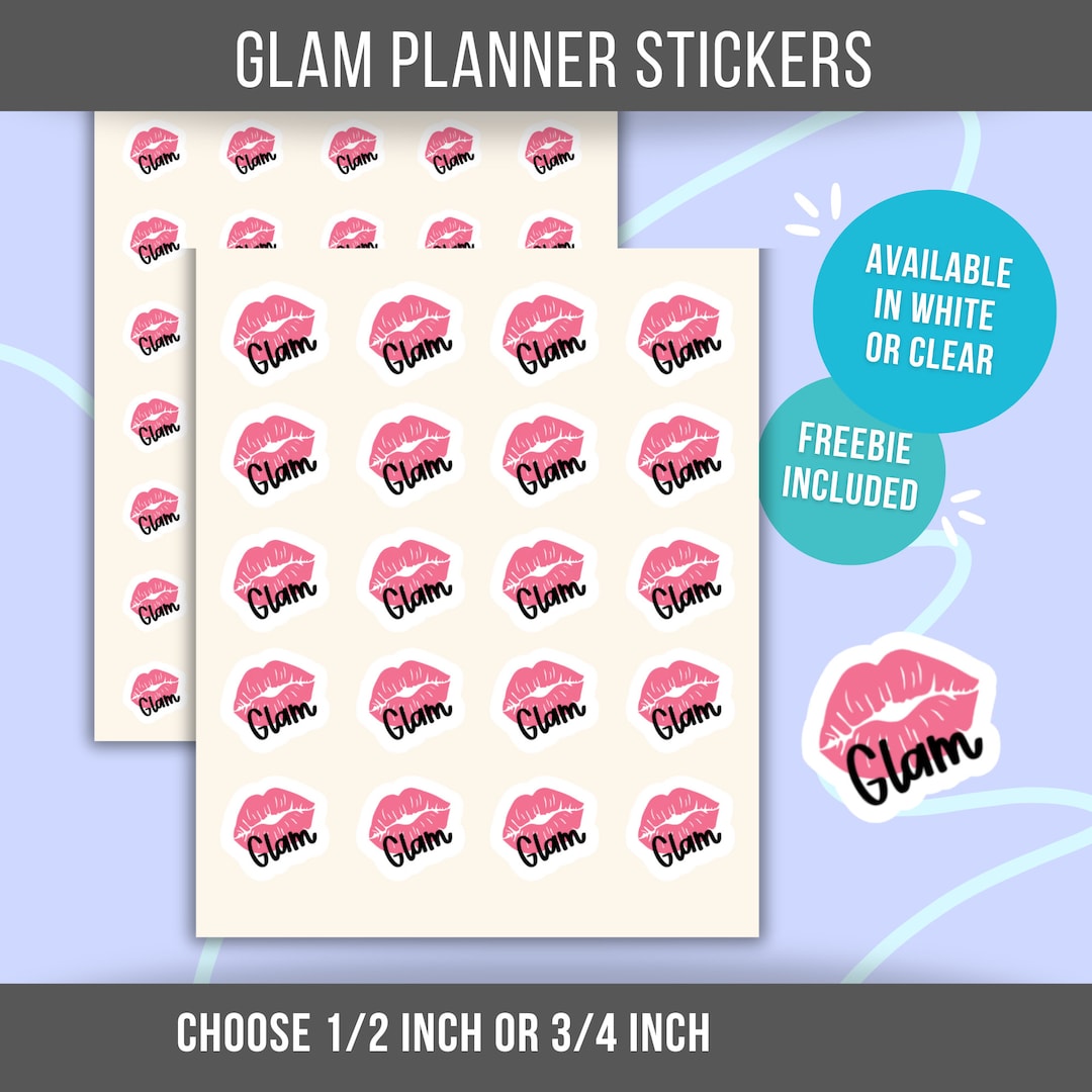Glam Planner Sticker Hair Appointment Reminder Sticker Makeup Sticker ...
