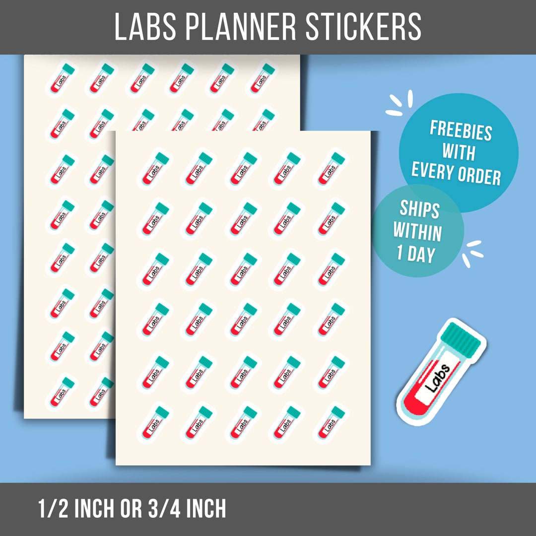 Blood Test Planner Sticker Mini Sticker Bloodwork Labs Reminder Medical ...