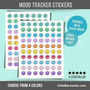 Mood Tracker Planner Sticker Mood Journal Sticker Label Mental Health ...
