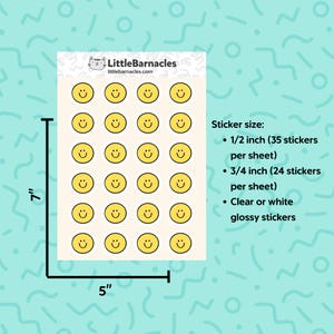 Mini Smiley Face Planner Sticker Cute Emoji Face Teacher Sticker Small ...