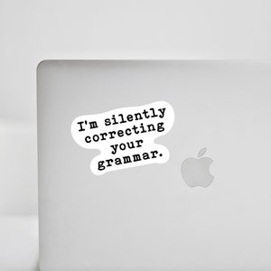 Grammar Sticker Waterproof Vinyl Sticker Coworker Gift Teacher Sticker ...